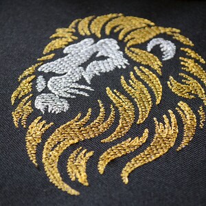 Sketch Noble Lion Head Embroidery Design - Quick Stitch Golden Mane ...