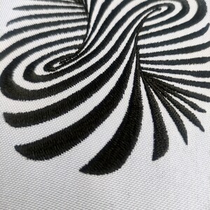 Optical Illusion Embroidery Design, Hypnotic 3D Tornado, Machine ...