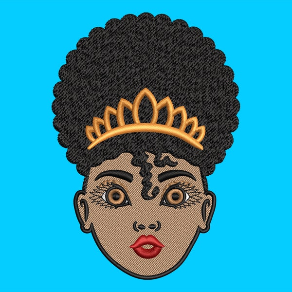 Afro Woman Embroidery Pes Files - Etsy