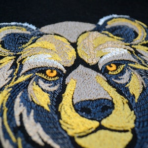 Majestic Bear Face Embroidery Design - Fill Stitch Forest Animal Head ...