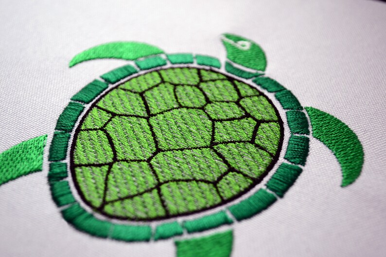 Sea Turtle Embroidery Design Green Ocean Tribal Animal - Etsy