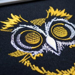 Adorable Night Owl Embroidery Design - Whimsical Forest Bird for Dark ...