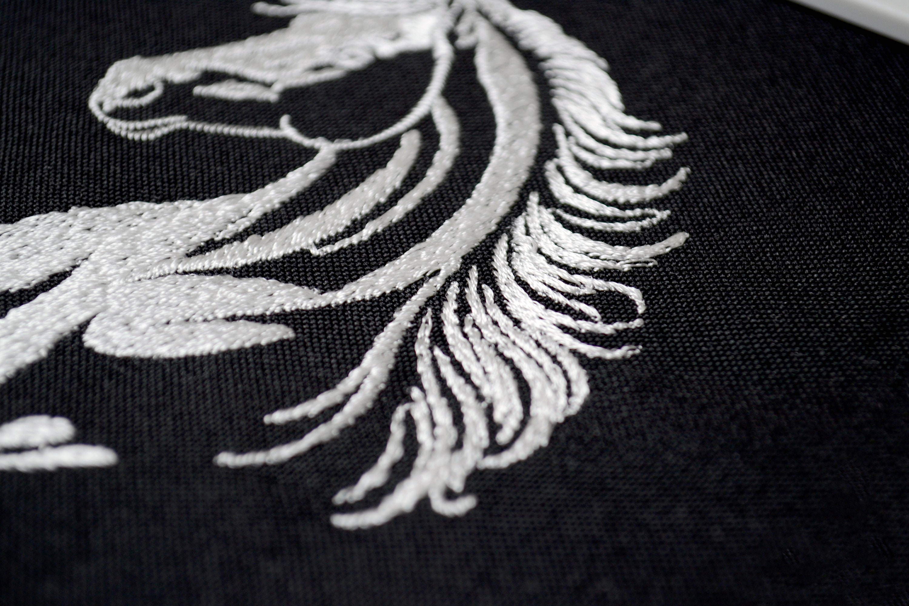 Elegant White Horse Embroidery Design - Fill Stitch Noble Animal Head ...