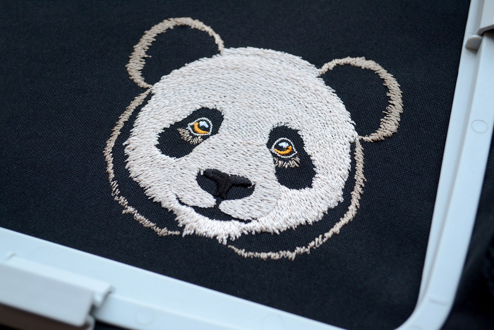 Cute Panda Bear Face Embroidery Design - Bamboo Forest Playful Animal ...