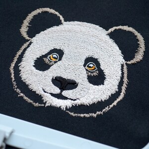 Cute Panda Bear Face Embroidery Design - Bamboo Forest Playful Animal ...