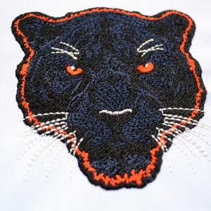 Black Panther Embroidery Design - Quick Stitch Angry Wild Animal Head ...