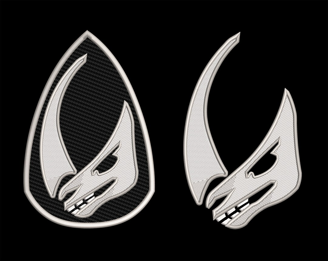 Mudhorn Embroidery Design, Mando Signet on a Shield, Rhino Emblem, Fill ...
