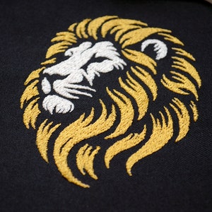 Noble Lion Embroidery Design - Golden Mane Pattern - King of the Jungle ...