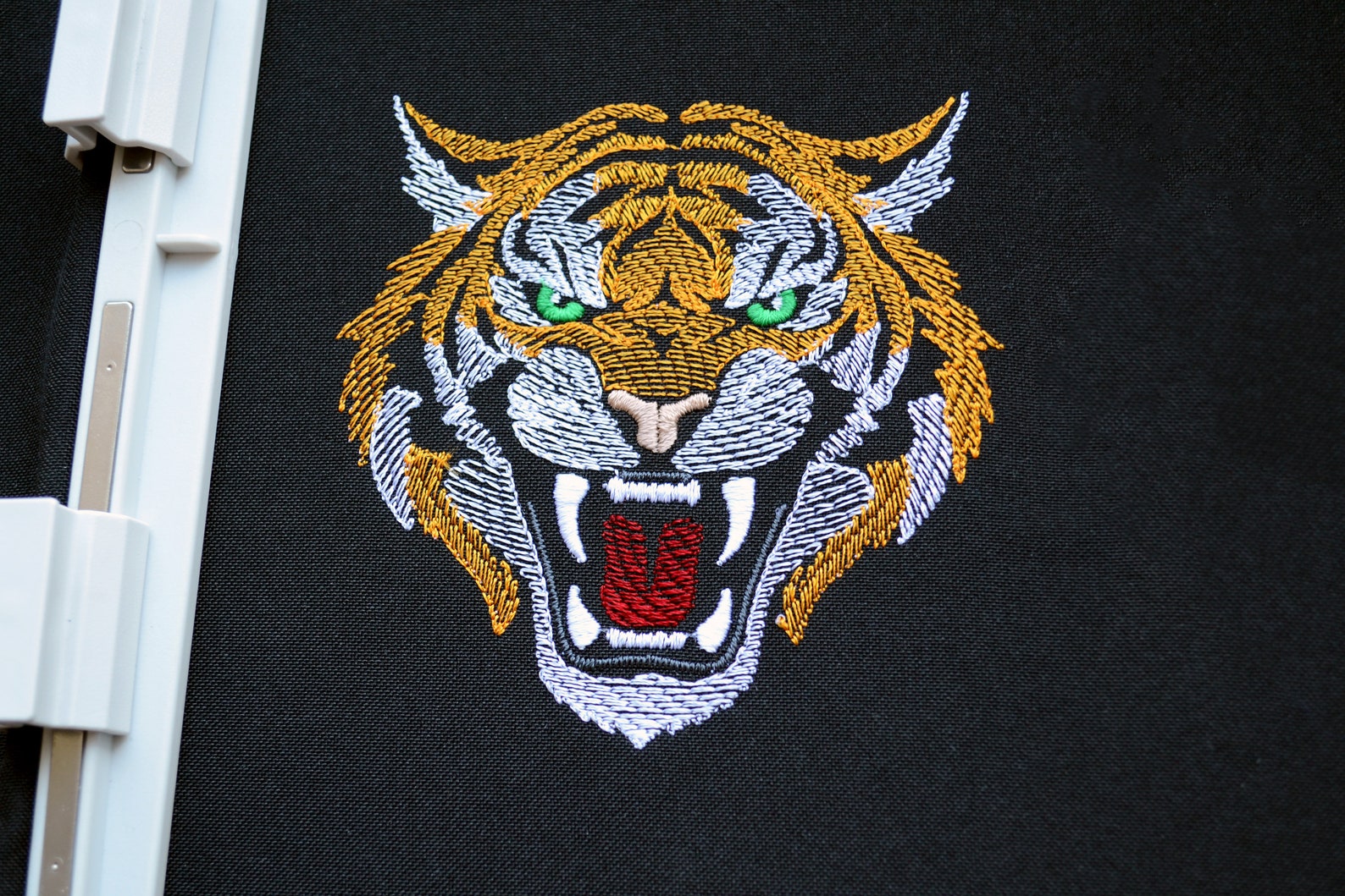 Quick Stitch Fierce Tiger Embroidery Design - Sketch Angry Wild Animal ...
