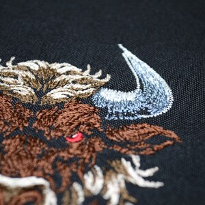 Brutal Bull Head Embroidery Design - Realistic Horned Beast for Dark ...