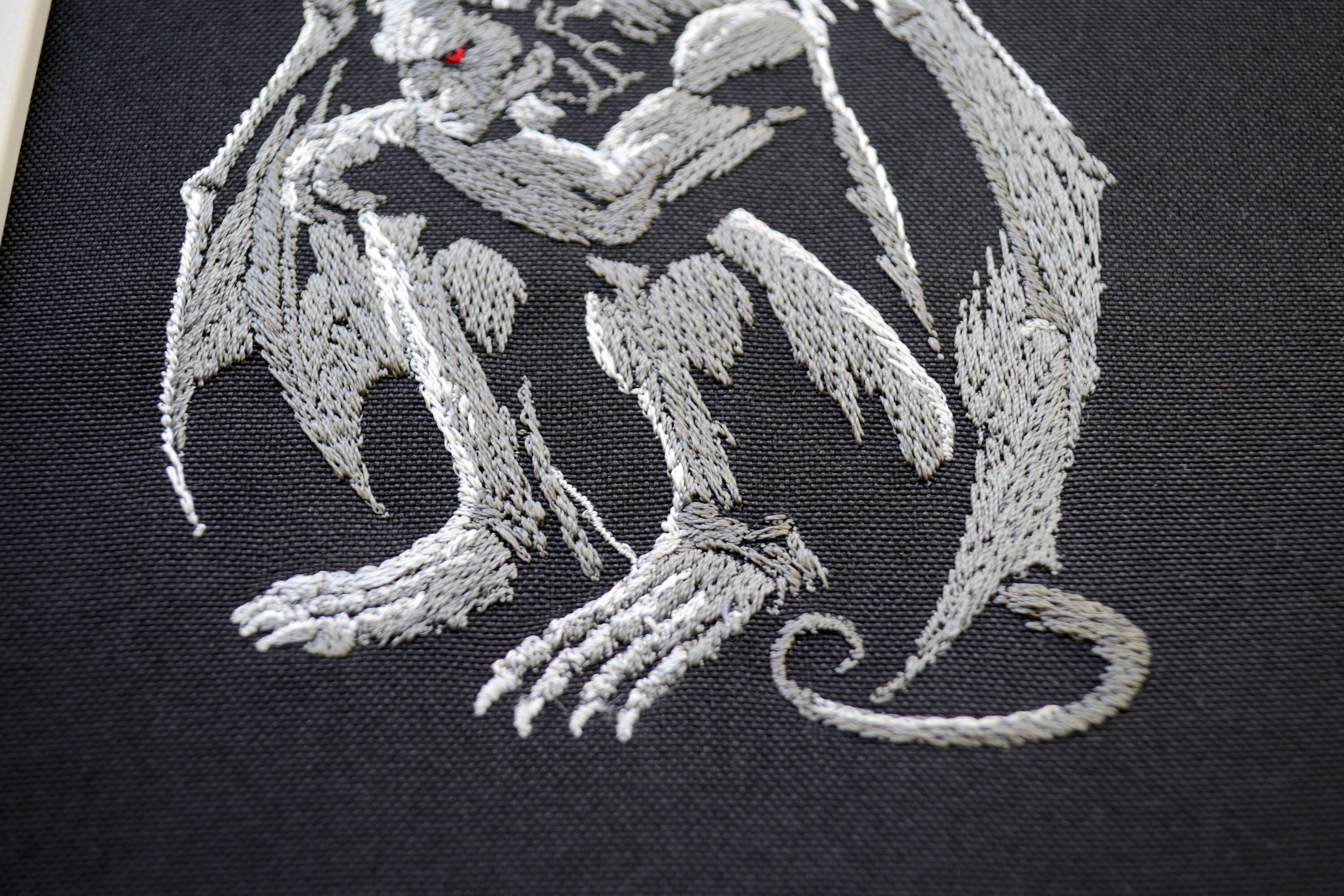 Mystic Gargoyle Embroidery Design - Gothic Halloween Monster, Digital ...