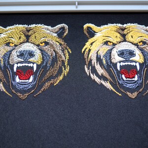 Quick Stitch Fierce Bear Head Embroidery Design - Sketch Angry Forest ...