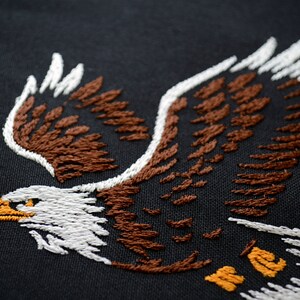 Flying Bald Eagle Embroidery Design – Majestic American Bird, Fill ...