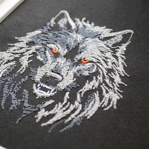 Realistic Wild Wolf Embroidery Designs Bundle - Lifelike Forest Animal ...