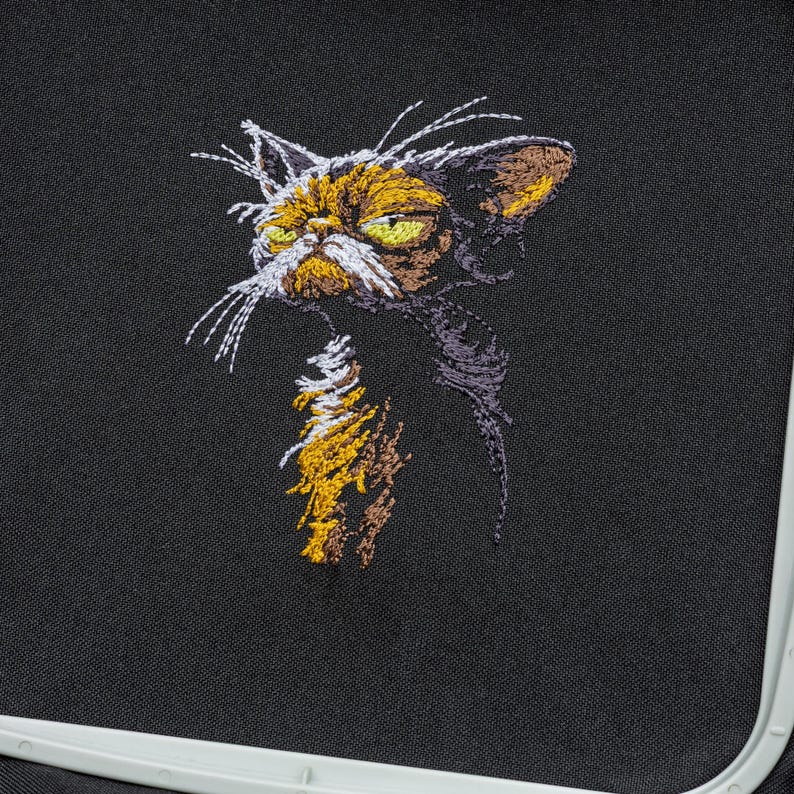 Grumpy Cat Embroidery Design - Funny Feline Machine Pattern - Sassy Pet ...