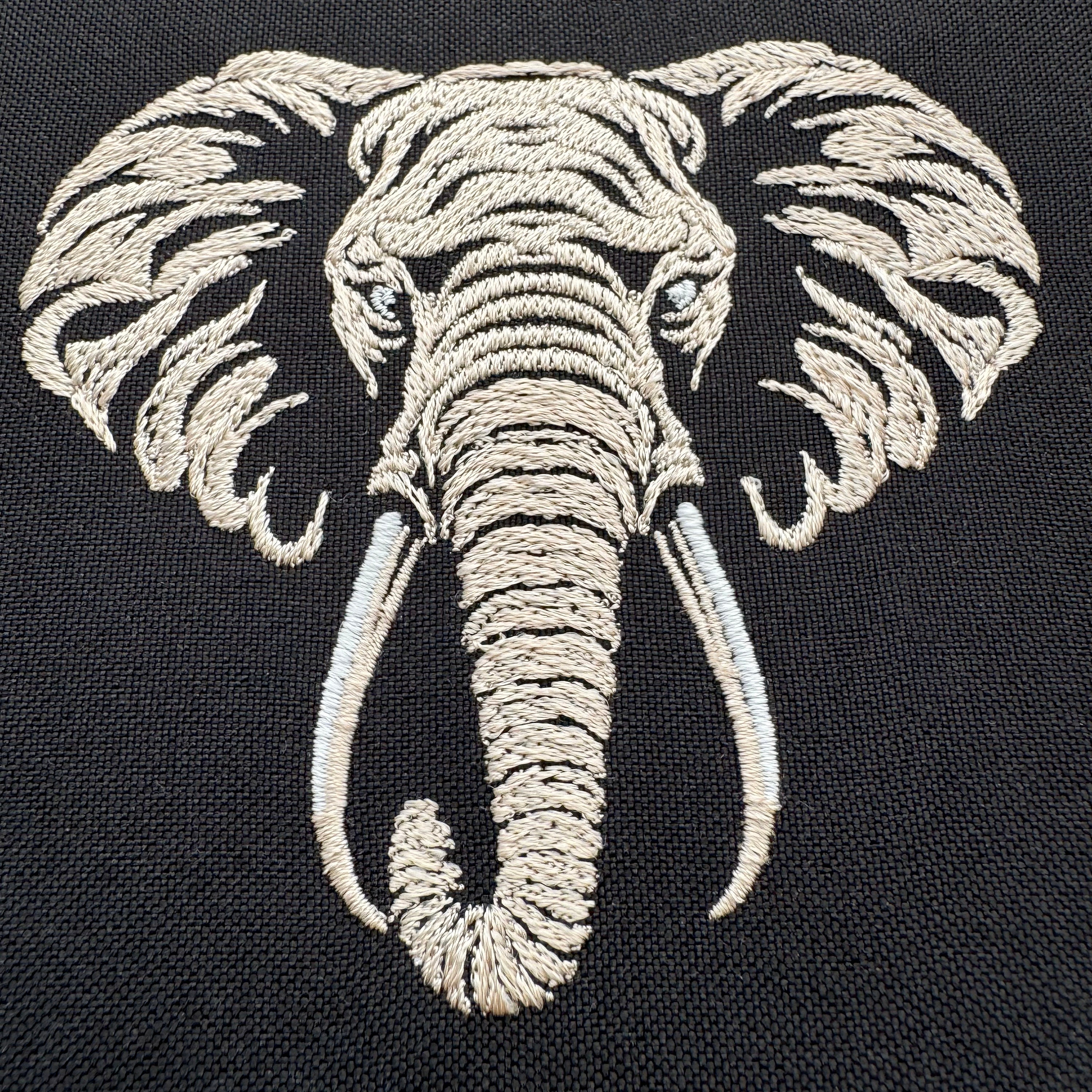Elephant Head Embroidery Design, Realistic African Safari Animal for ...