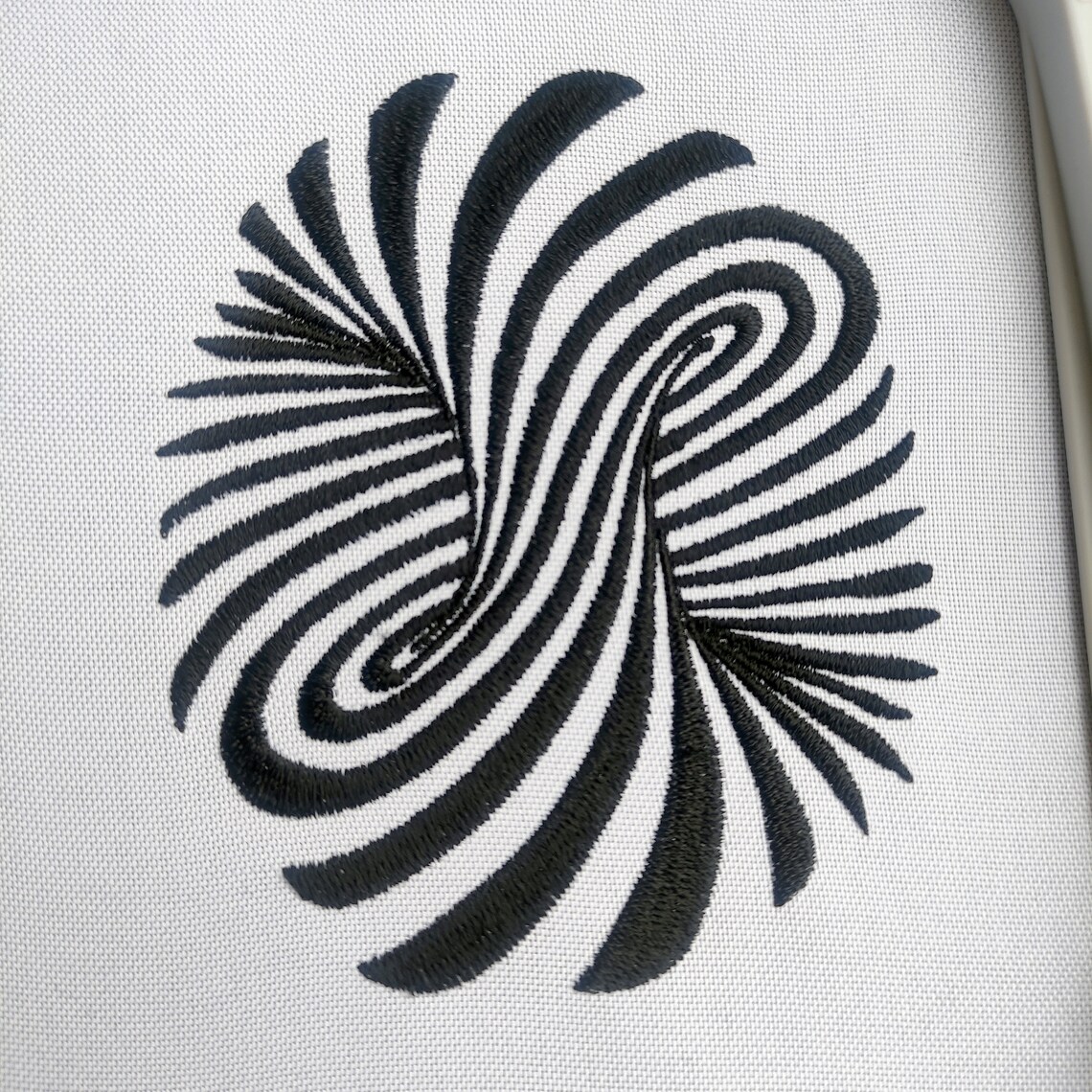 Optical Illusion Embroidery Design Hypnotic 3D Tornado - Etsy