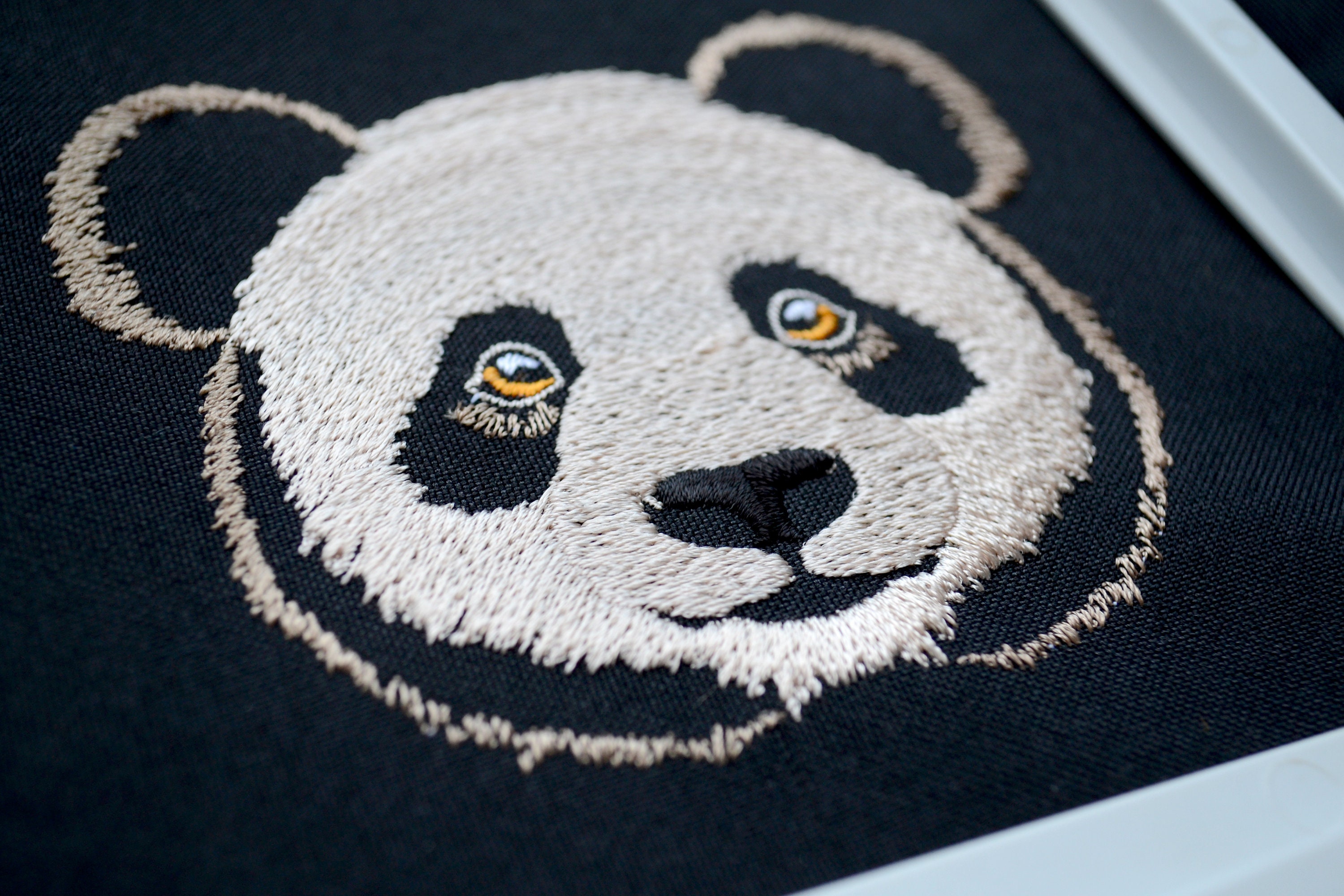 Cute Panda Bear Face Embroidery Design - Bamboo Forest Playful Animal ...