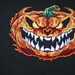 Sketch Stitch Demonic Pumpkin Head - Creepy Halloween Embroidery Design ...