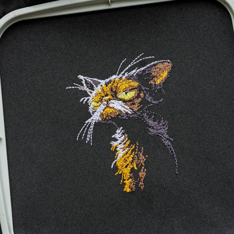 Grumpy Cat Embroidery Design - Funny Feline Machine Pattern - Sassy Pet ...