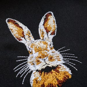 Wild Hare Embroidery Design, Realistic Brown Rabbit Digital Pattern for ...