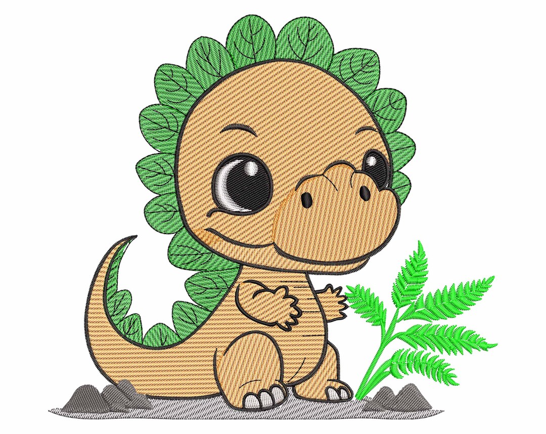 Cute Baby Dinosaur Sketch Stitch Design - Adorable Dino Machine ...