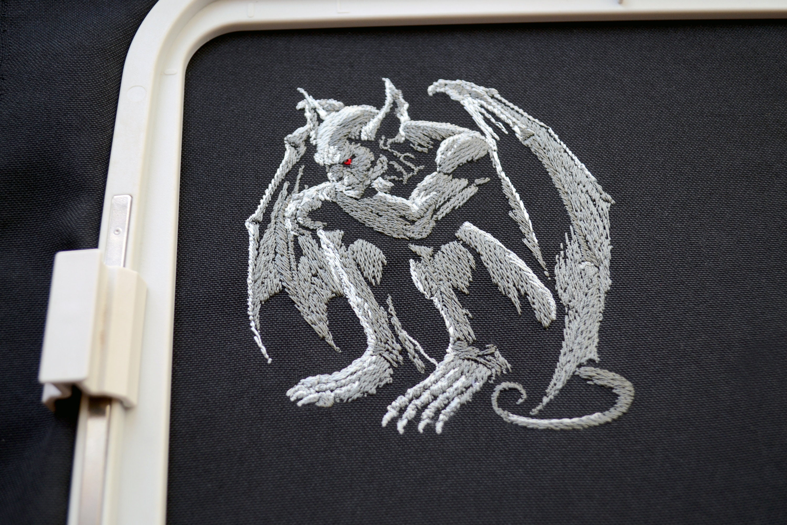 Mystic Gargoyle Embroidery Design - Gothic Halloween Monster, Digital ...