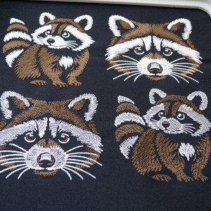 Adorable Raccoon Embroidery Designs Bundle - Fill & Quick Stitch Styles ...
