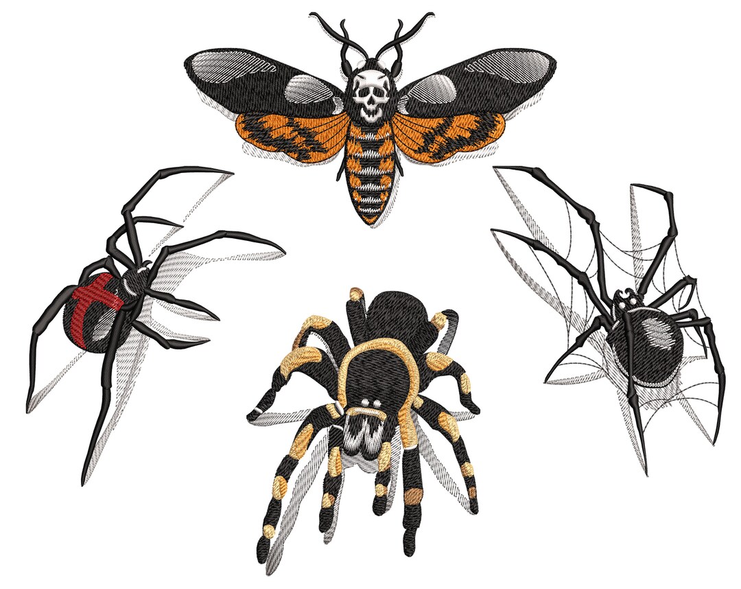 3D Halloween Insects Embroidery Designs BUNDLE, Danger Spiders and ...