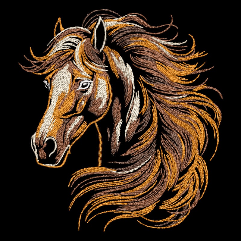 Horse Head Embroidery Design - Etsy