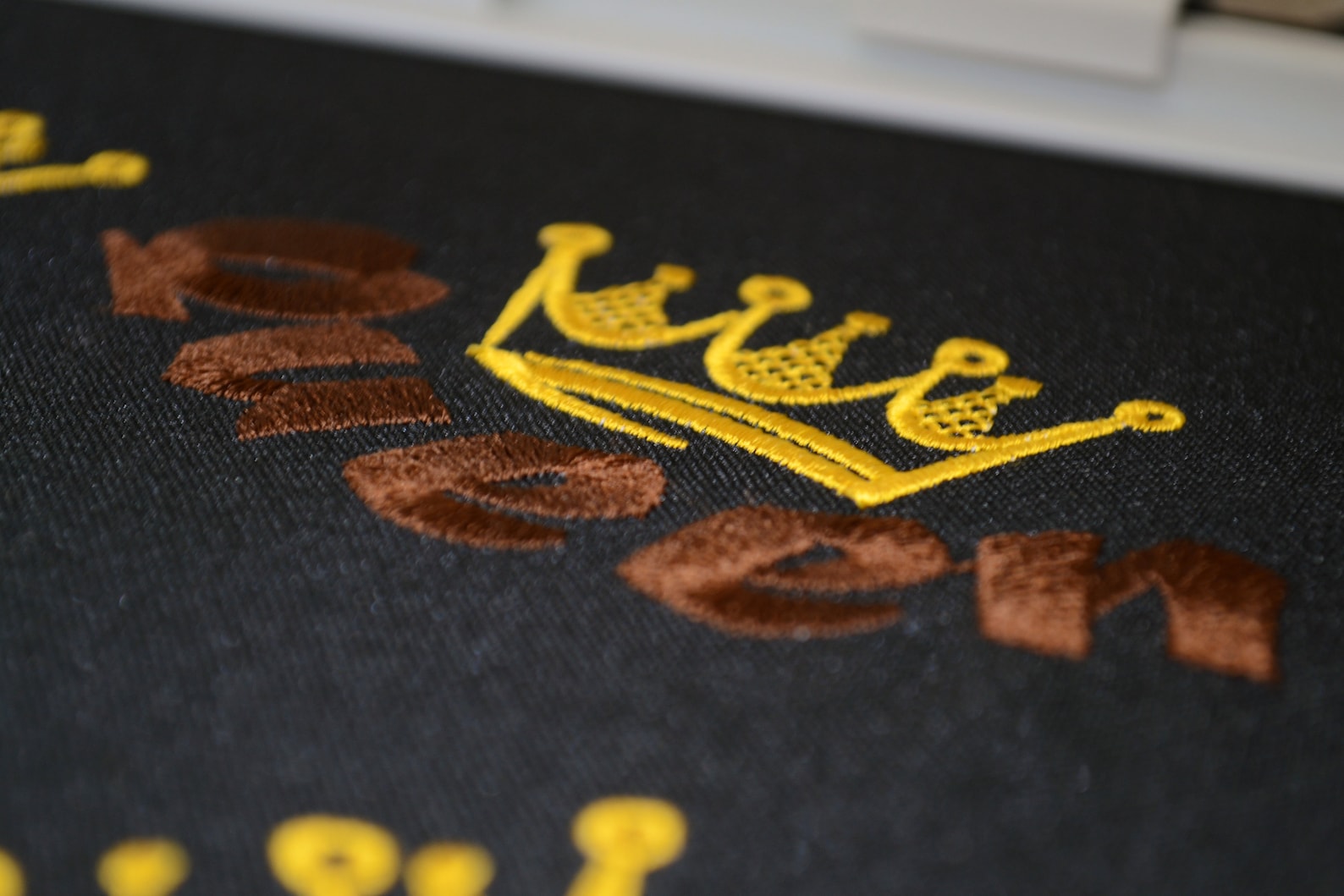 King and Queen Embroidery Design With Gold Crown Superior | Etsy