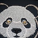 Quick Stitch Panda Face Embroidery Design - Cute Animal on Dark Fabric ...