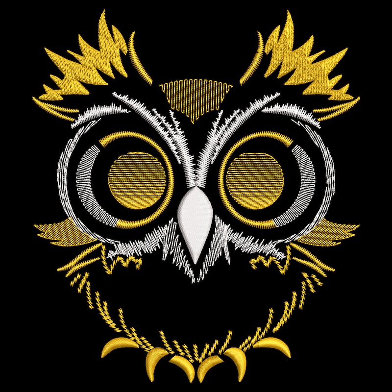 Owl Embroidery Design - Etsy