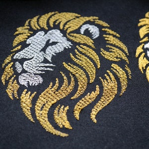 Sketch Noble Lion Head Embroidery Design - Quick Stitch Golden Mane ...