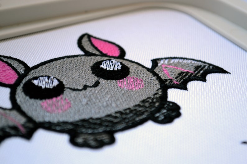 Cute Bat Embroidery Design Fill and Sketch Stitch Funny - Etsy