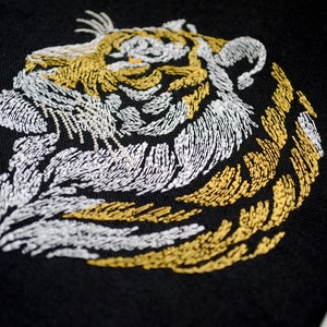 Quick Stitch Noble Tiger Embroidery Design - Realistic Sketch Animal ...