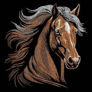 Realistic Horses Embroidery Designs Collection - Fill Stitch Noble ...