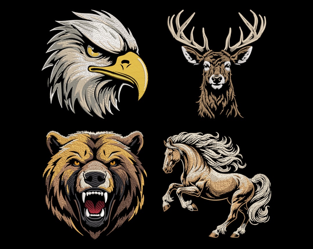 Ultimate Wildlife Embroidery Design Collection - American Eagle, Fierce ...