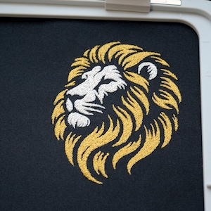 Noble Lion Embroidery Design - Golden Mane Pattern - King of the Jungle ...