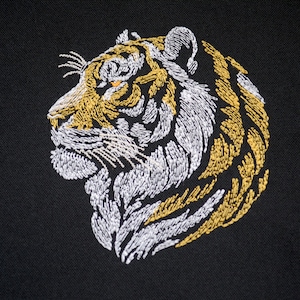 Quick Stitch Noble Tiger Embroidery Design - Realistic Sketch Animal ...