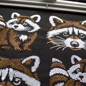 Adorable Raccoon Embroidery Designs Bundle - Fill & Quick Stitch Styles ...