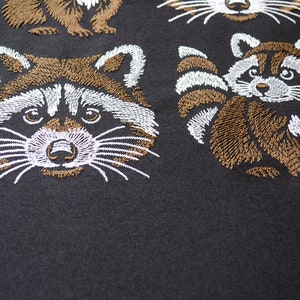 Adorable Raccoon Embroidery Designs Bundle - Fill & Quick Stitch Styles ...