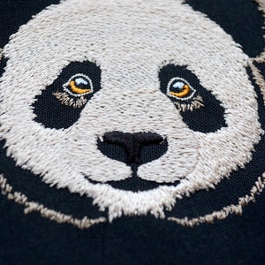 Cute Panda Bear Face Embroidery Design - Bamboo Forest Playful Animal ...