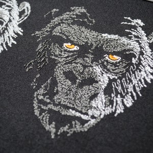 Quick Stitch Monkey Face Embroidery Design - Realistic Jungle Animal ...