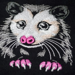 Cute Opossum Embroidery Design - Forest Animal for Dark Textiles ...