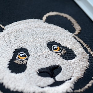 Cute Panda Bear Face Embroidery Design - Bamboo Forest Playful Animal ...