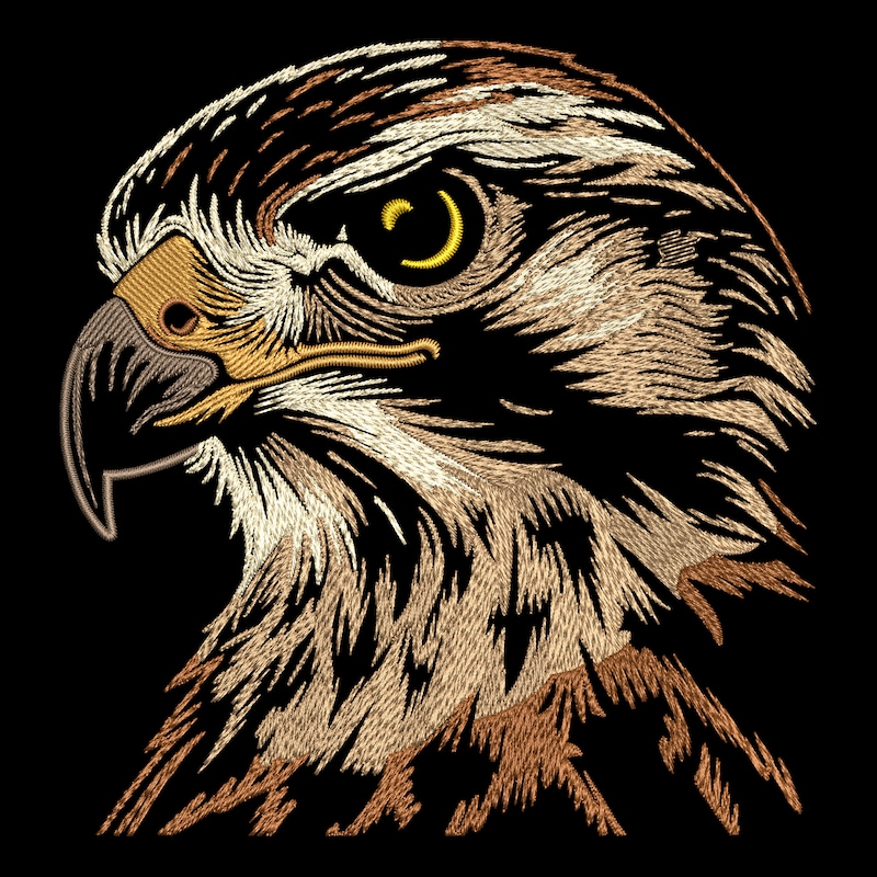 Falcon Embroidery - Etsy