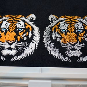 Quick Stitch Realistic Tiger Head Embroidery Design - Noble Animal Face ...