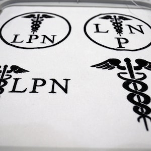 Licensed Practical Nurse Embroidery Design, LPN Medical Caduceus Emblem ...