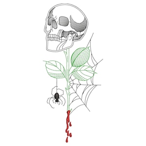 Gothic Spiders Embroidery Designs BUNDLE - Tarantula, Black Widow ...